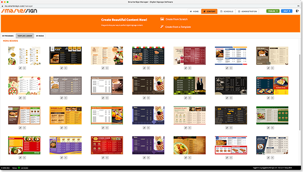 How do I make a digital menu board?